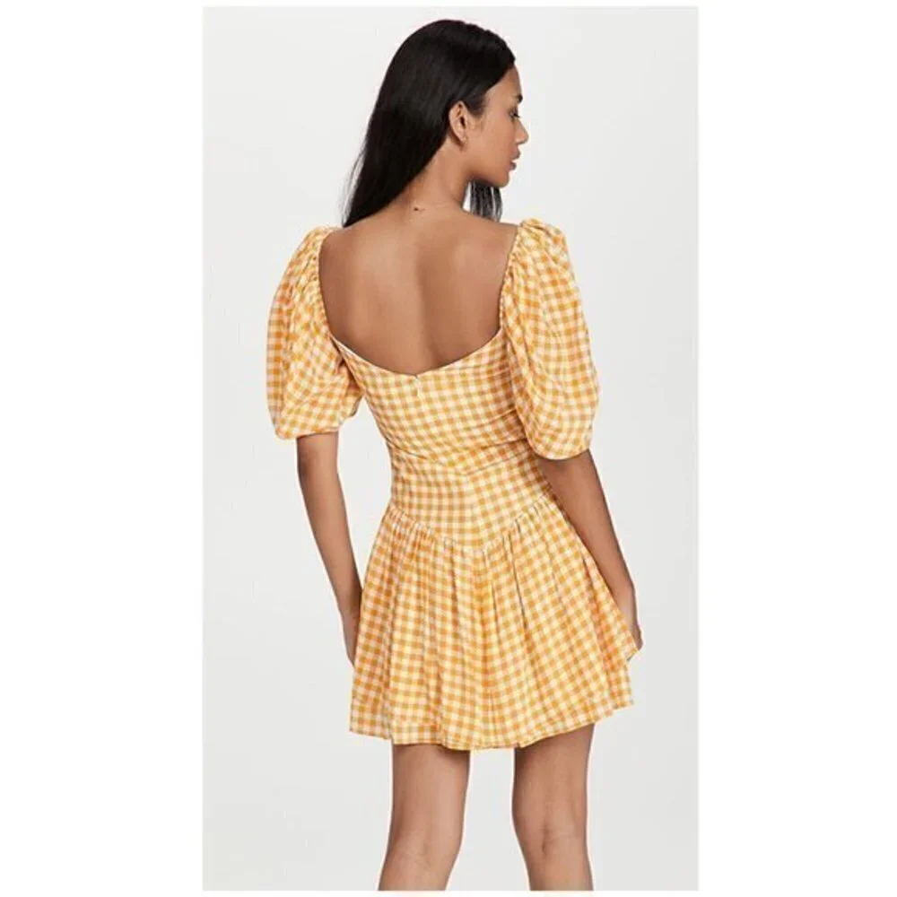 Caroline Constas | Dresses | Nwt Caroline Constas Quinn Gingham Yellow ...
